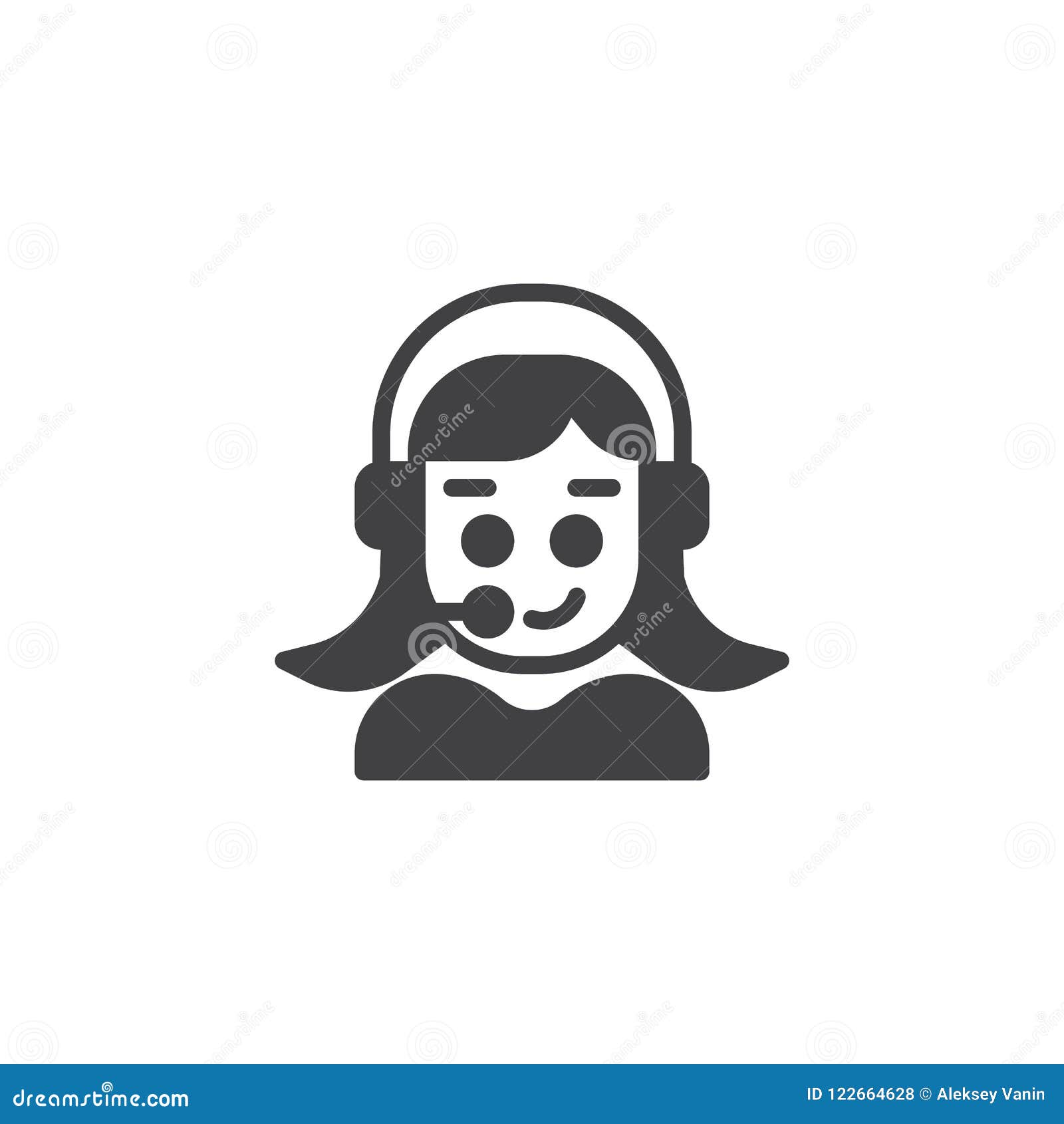 User Support vector icon stock vector. Illustration of solid - 122664628