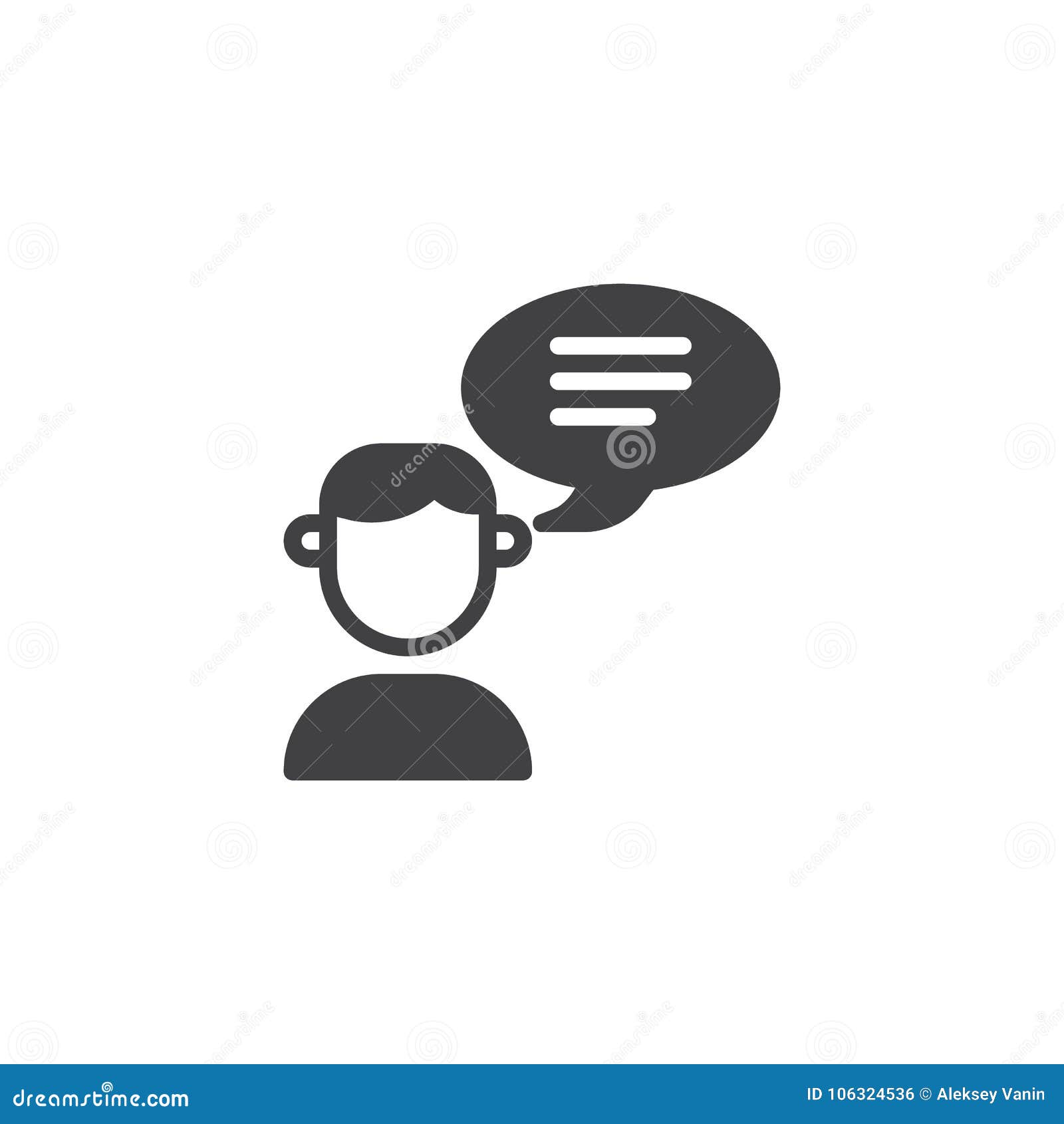 User talk icon vector stock vector. Illustration of conversation ...