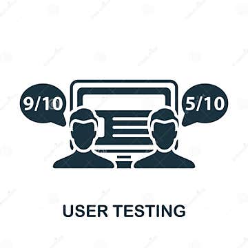 User Testing Icon. Monochrome Simple Web Design Icon for Templates, Web ...