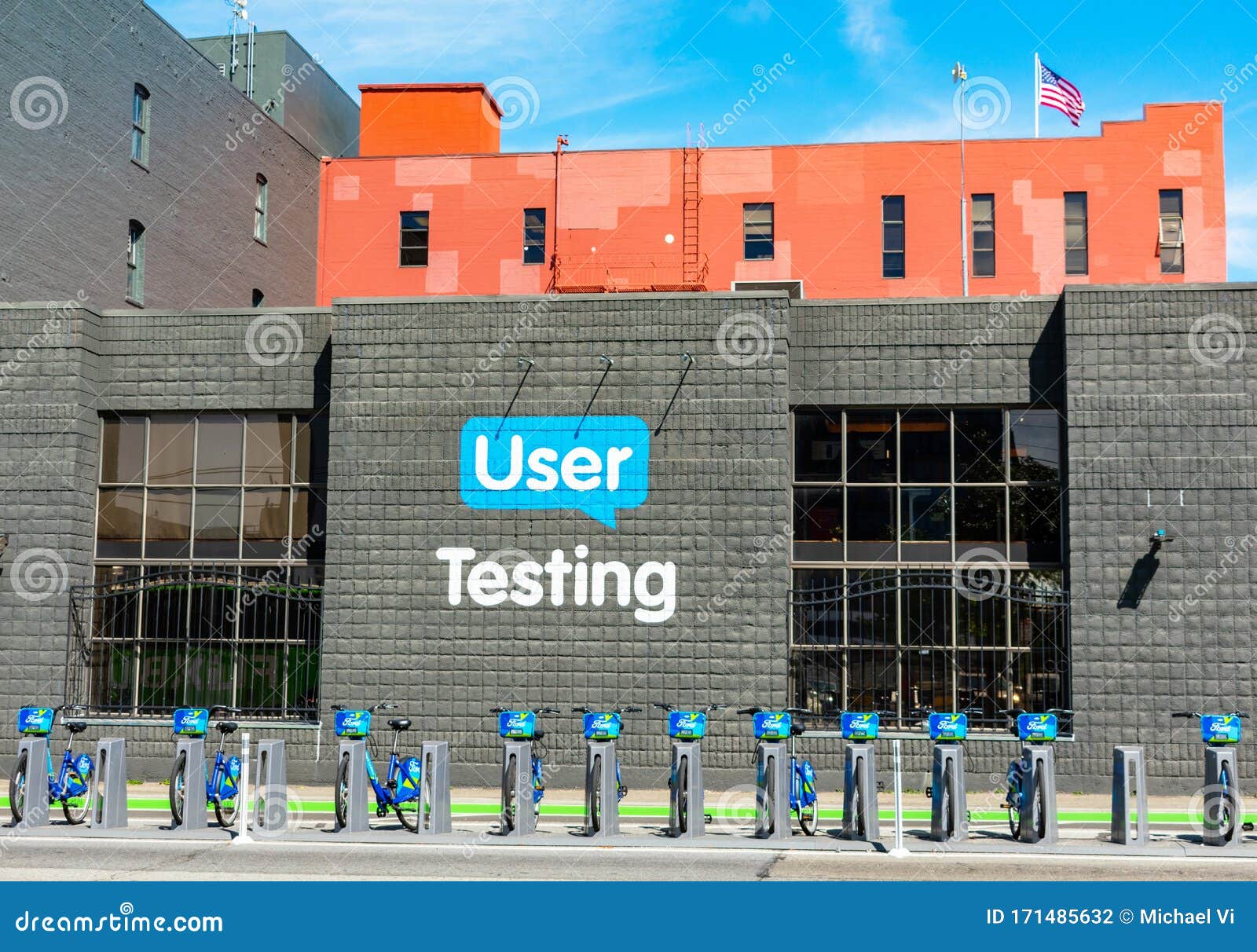 User Testing Sign on the Headquarters of Software Company that Helps ...