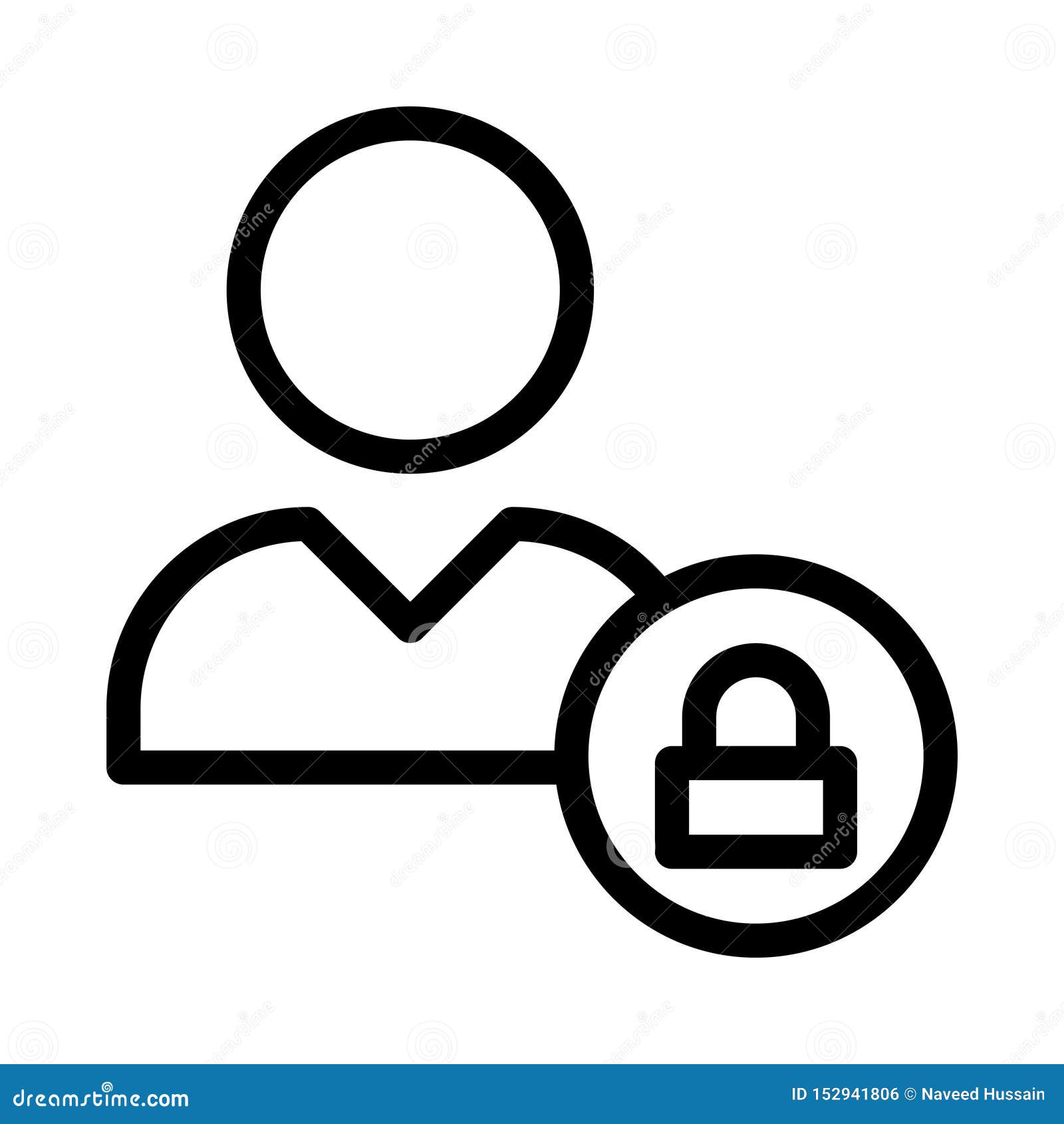 User thin line vector icon stock vector. Illustration of design - 152941806