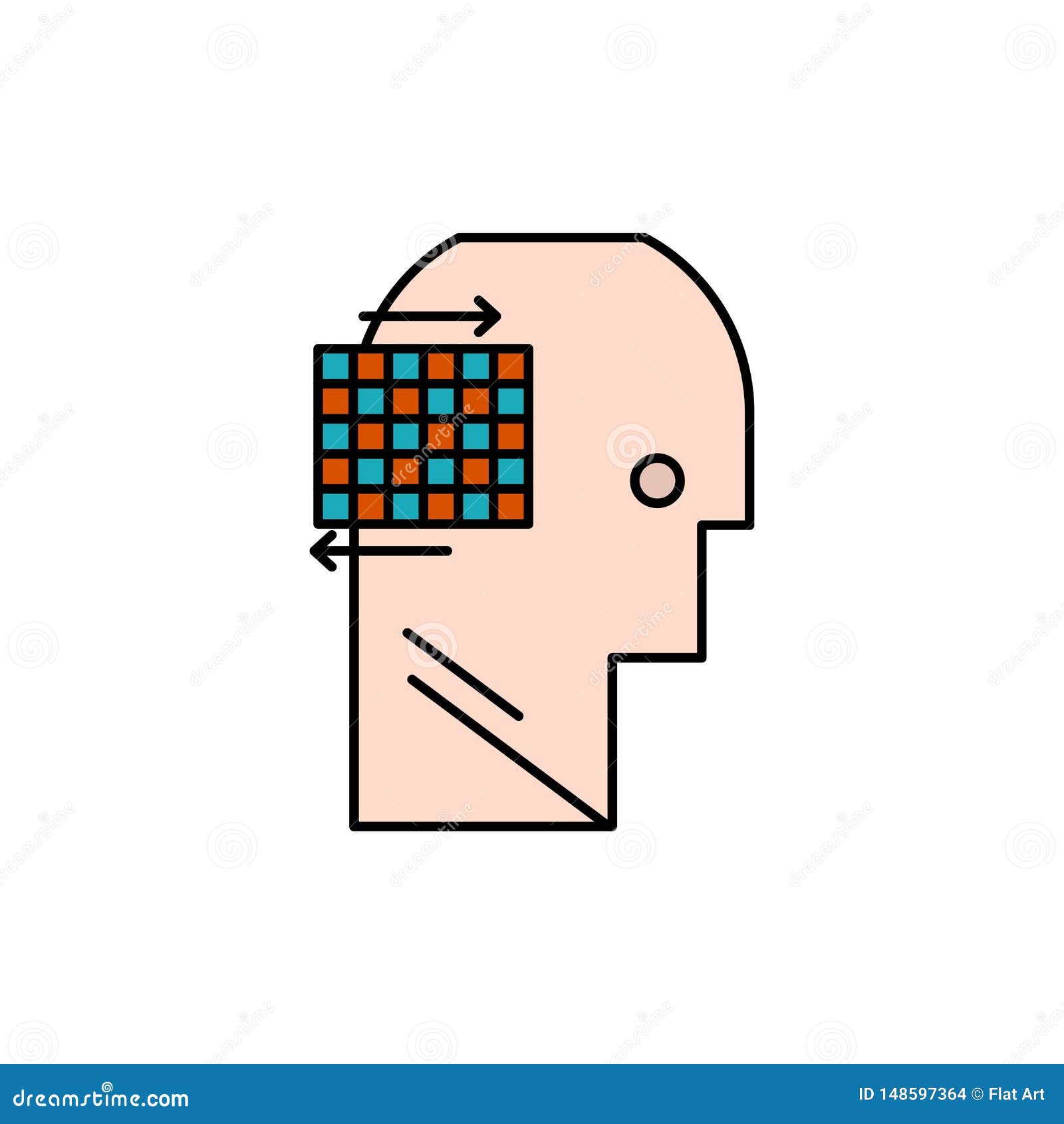 User, Think, Success, Business Flat Color Icon. Vector Icon Banner ...