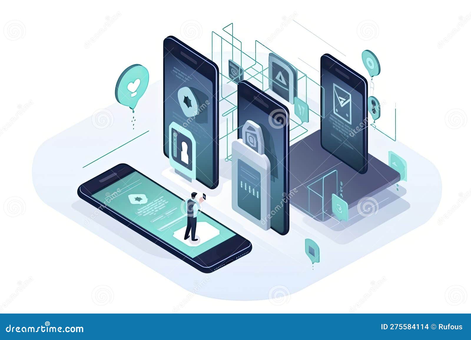 Identification Of Human Fingerprint Poster Vector | CartoonDealer.com ...
