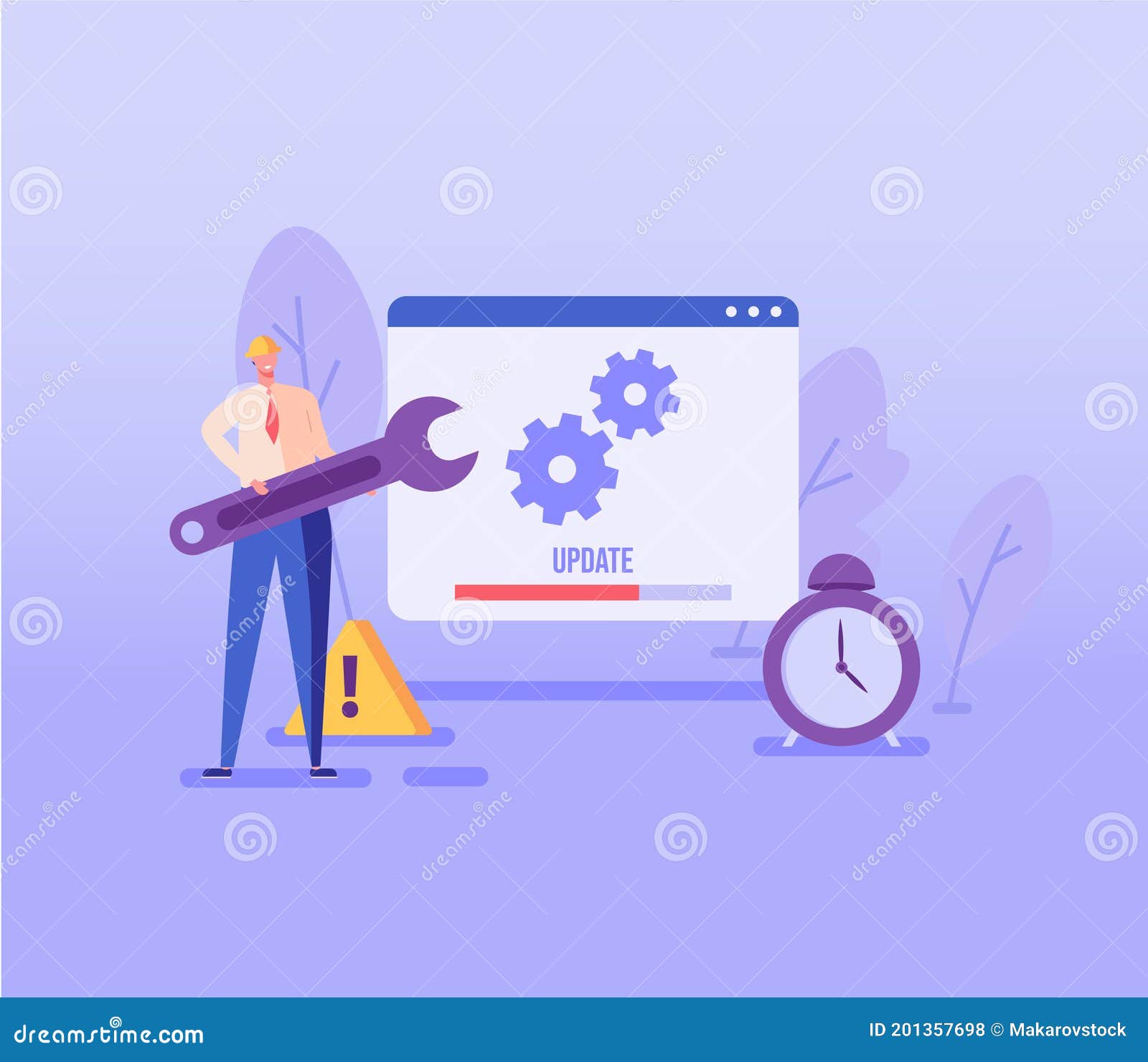 User Updating Operation System With Progress Bar Software Upgrade And
