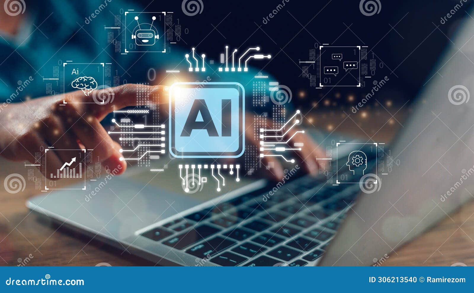 The User Uses Tools AI. Technology Smart Robot Science and Artificial ...