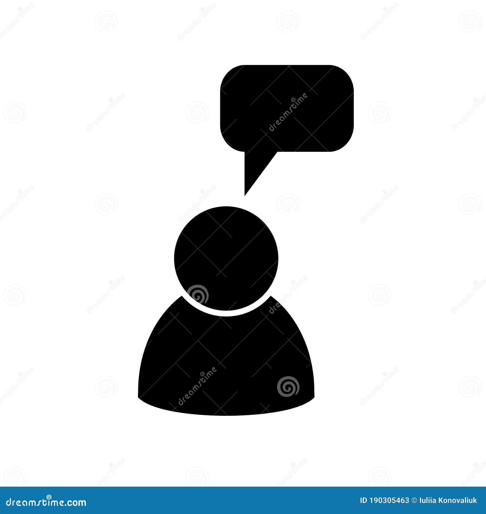 User Vector Icon. Human Talking. Thoughts. Person Icon Stock Vector ...