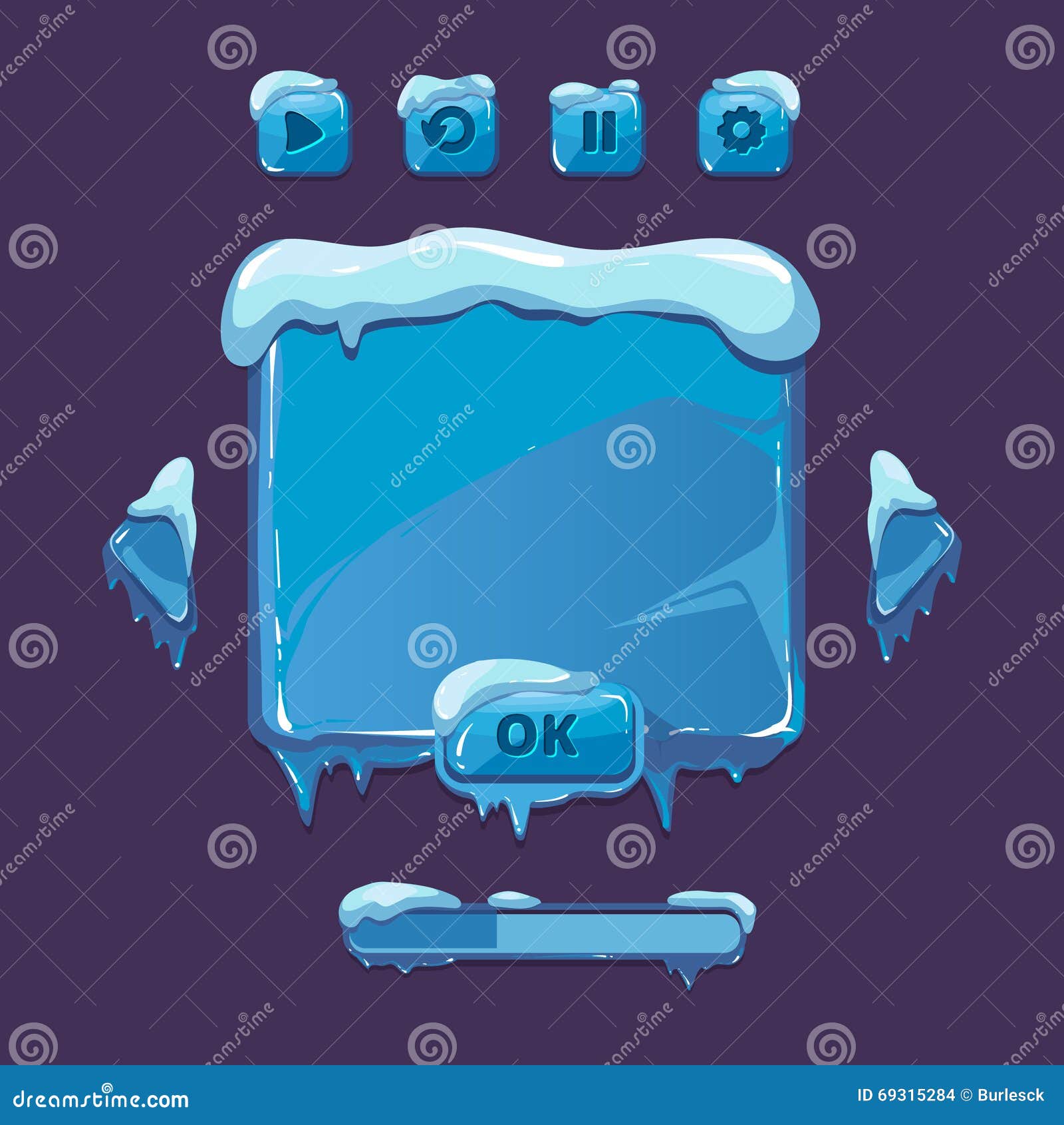 HUD Vector Interface Elements | CartoonDealer.com #255636369