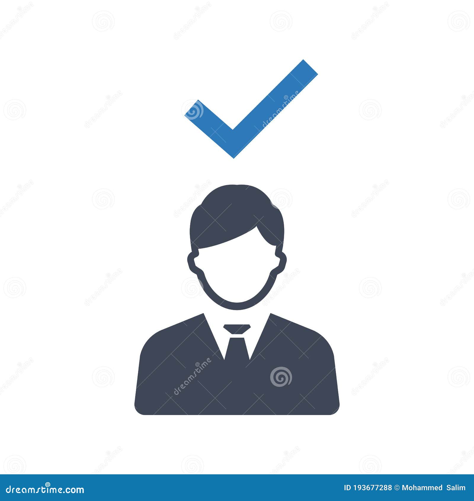 User Verify Flat Vector Icon Stock Vector - Illustration of approved ...