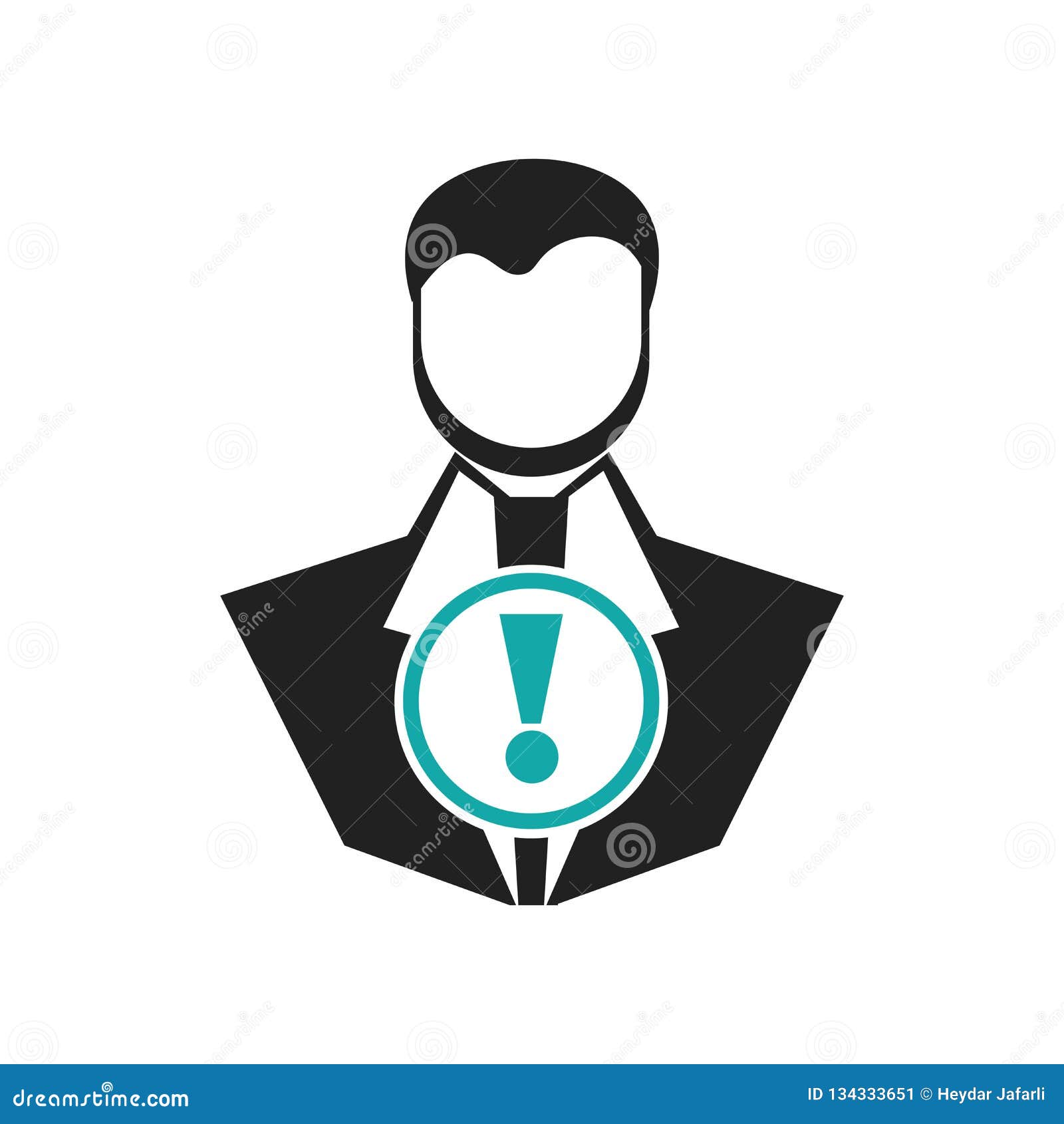 User Warning Icon Vector Sign and Symbol Isolated on White Background ...