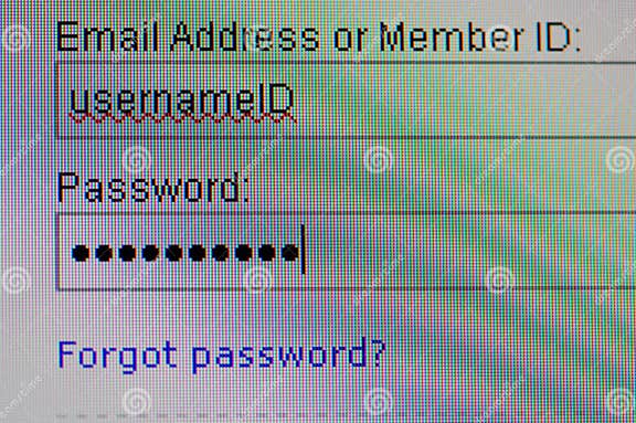 Username ID and password stock photo. Image of gray, blue - 27115834
