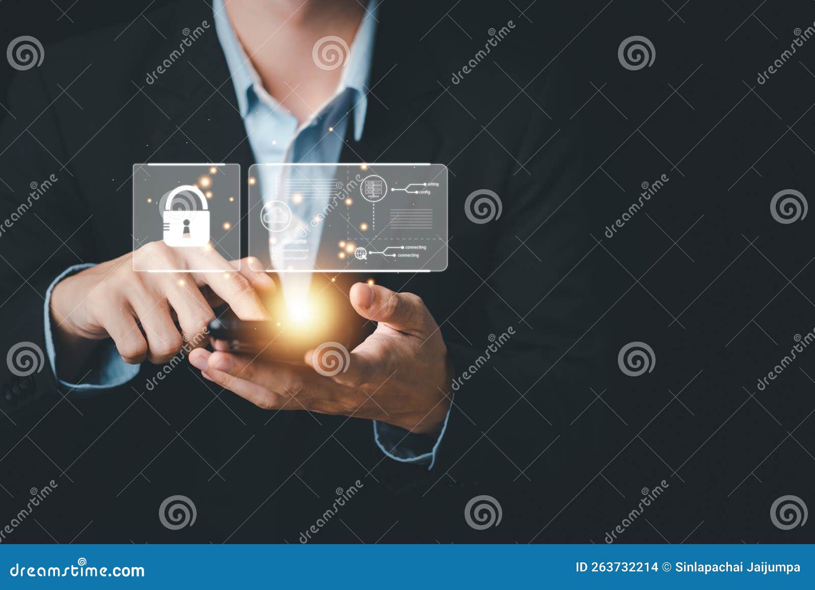Username and Password Login with Biometric Identification Fingerprint ...