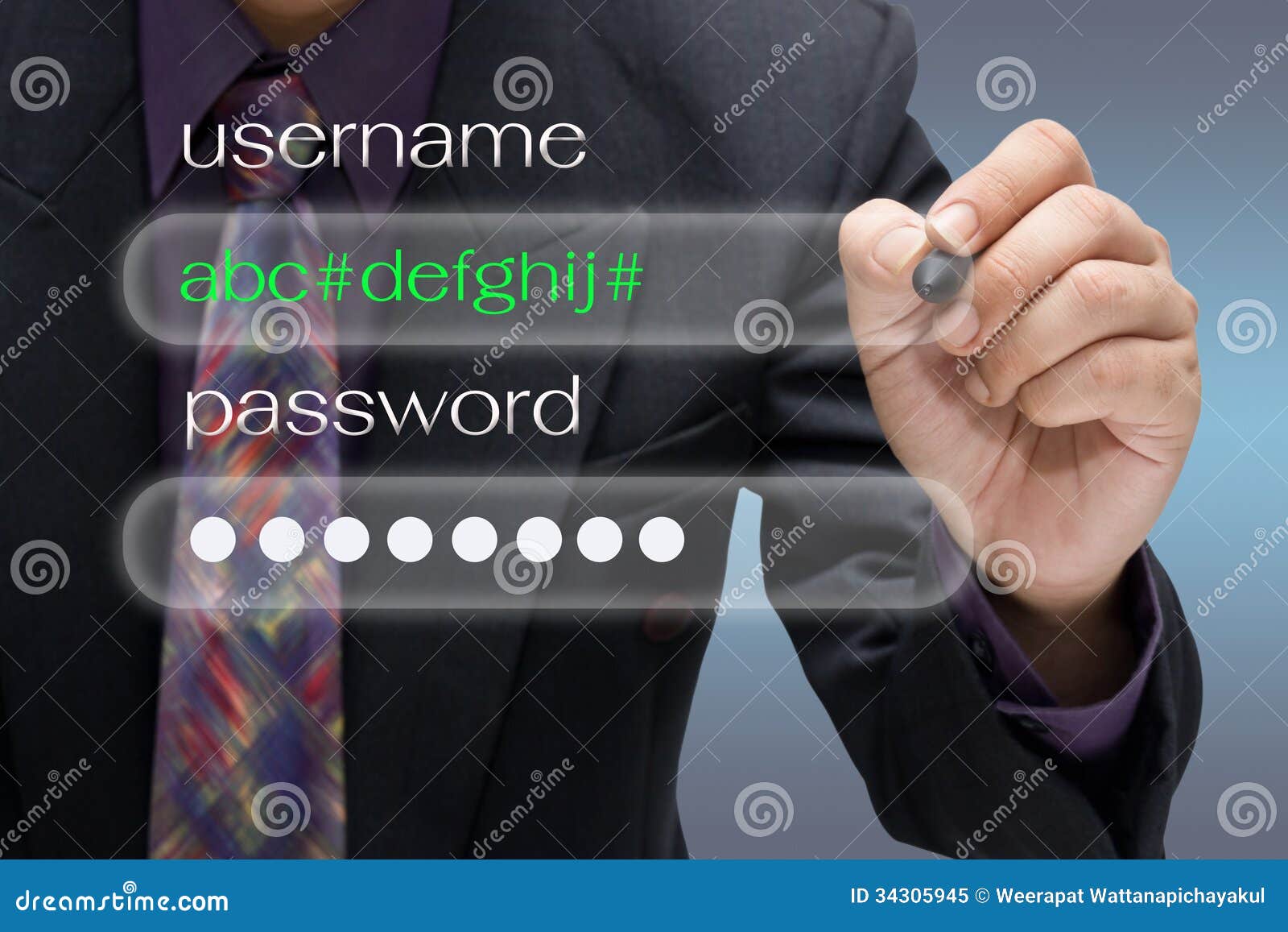 Username y contraseña imagen de archivo. Imagen de blanco - 34305945