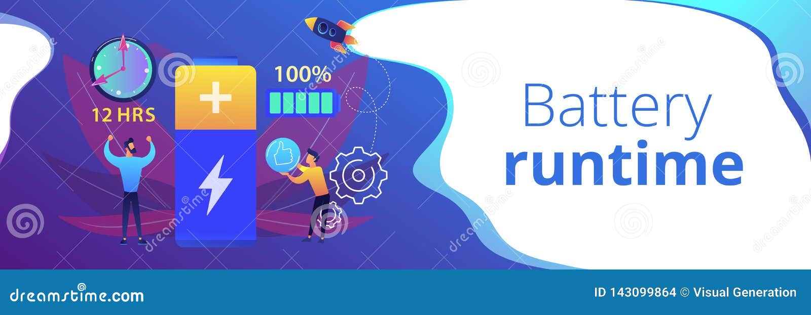 Battery Runtime App Interface Template. Cartoon Vector | CartoonDealer ...