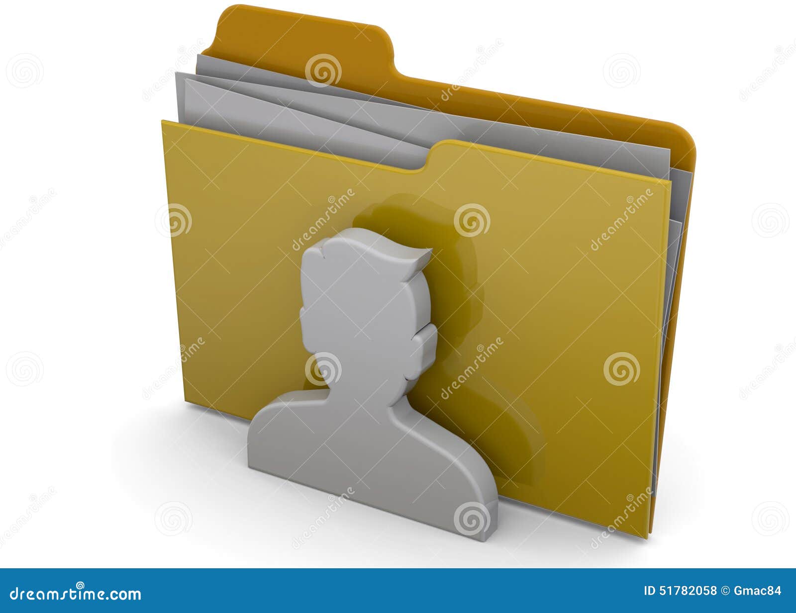 Users Folder - 3D stock illustration. Illustration of contacts - 51782058