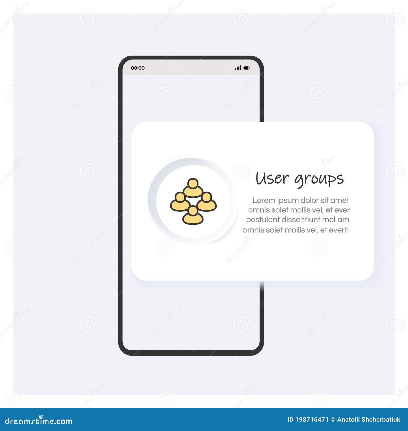 Users Group Line Icon or Button Stock Vector - Illustration of modern ...