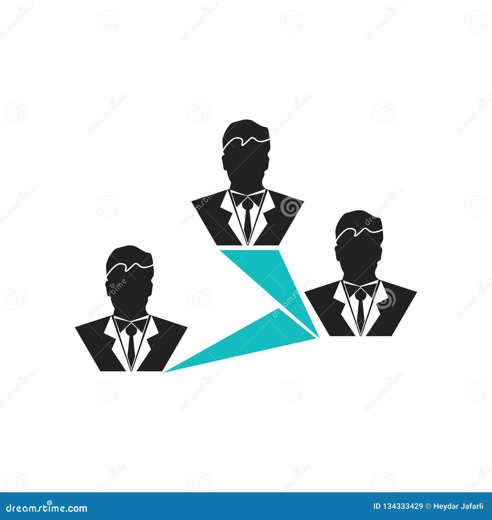 Users Interconnected Icon Vector Sign and Symbol Isolated on White ...