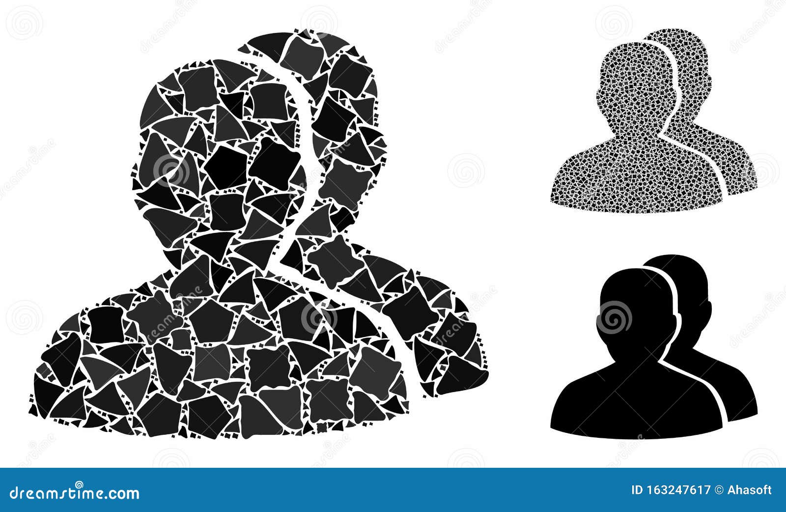 Users Mosaic Icon of Bumpy Items Stock Illustration - Illustration of ...