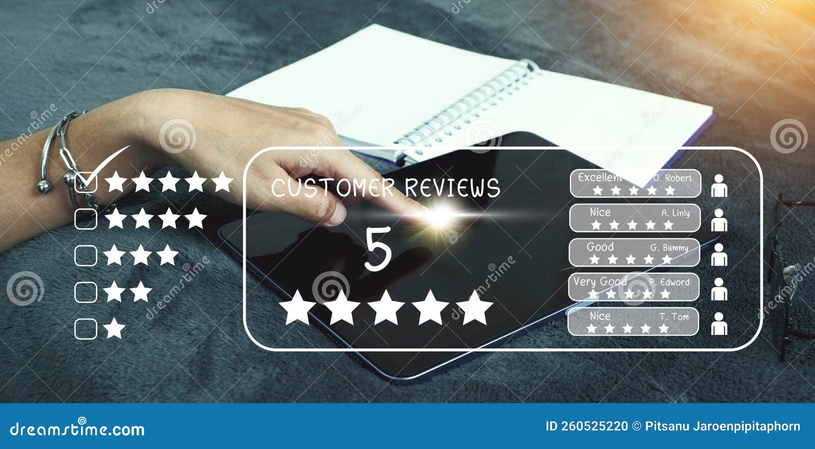 Users Rate the Service Experience in the Concept : Customer ...