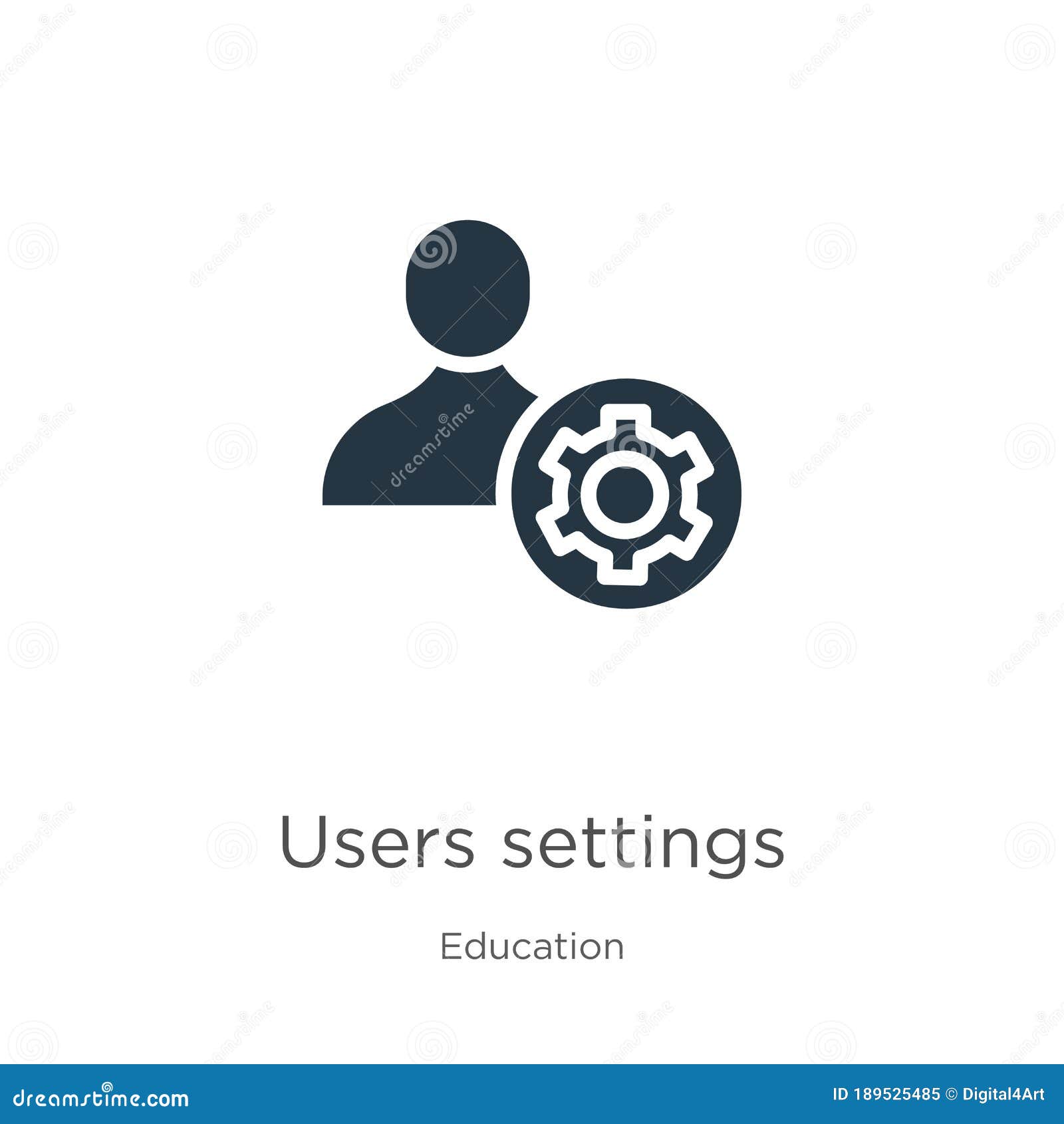 Users Settings Icon Vector. Trendy Flat Users Settings Icon from ...