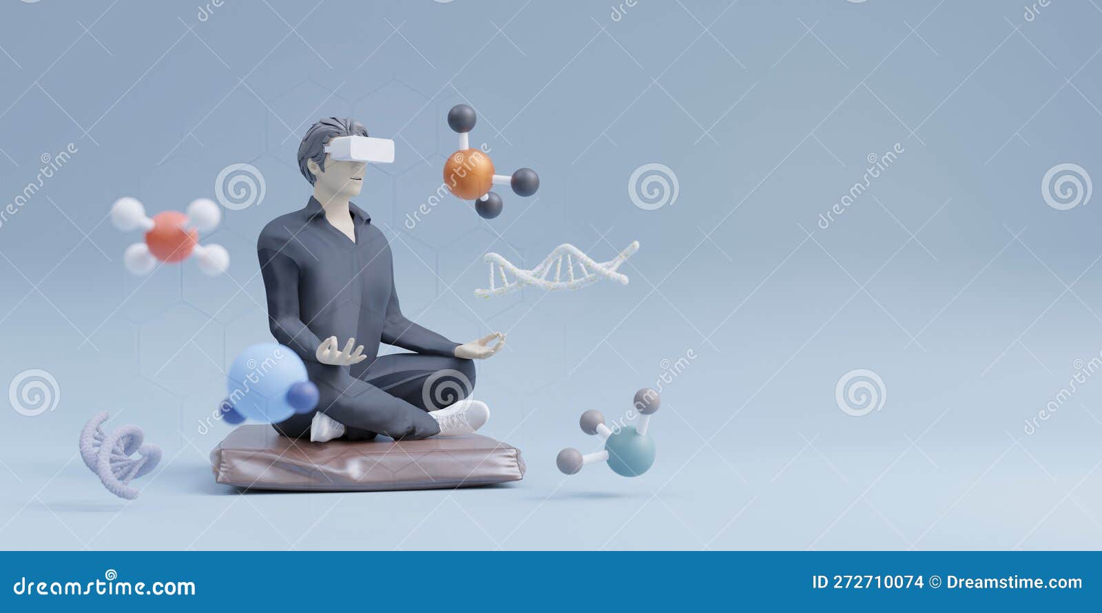 Users of VR Goggles and Molecular Science Images Virtual Reality ...
