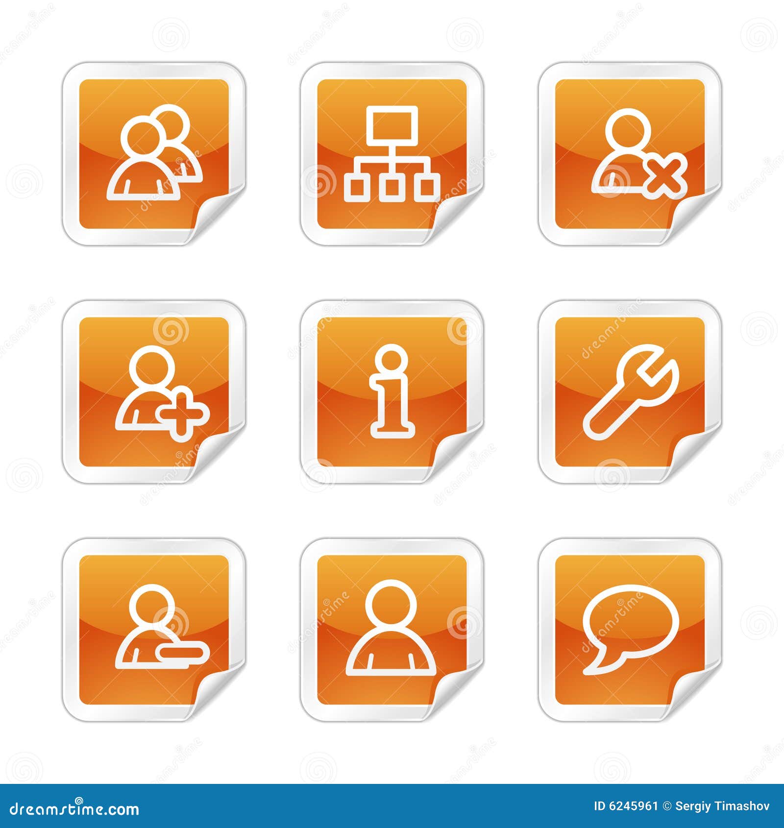 Users web icons stock vector. Illustration of hierarchy - 6245961