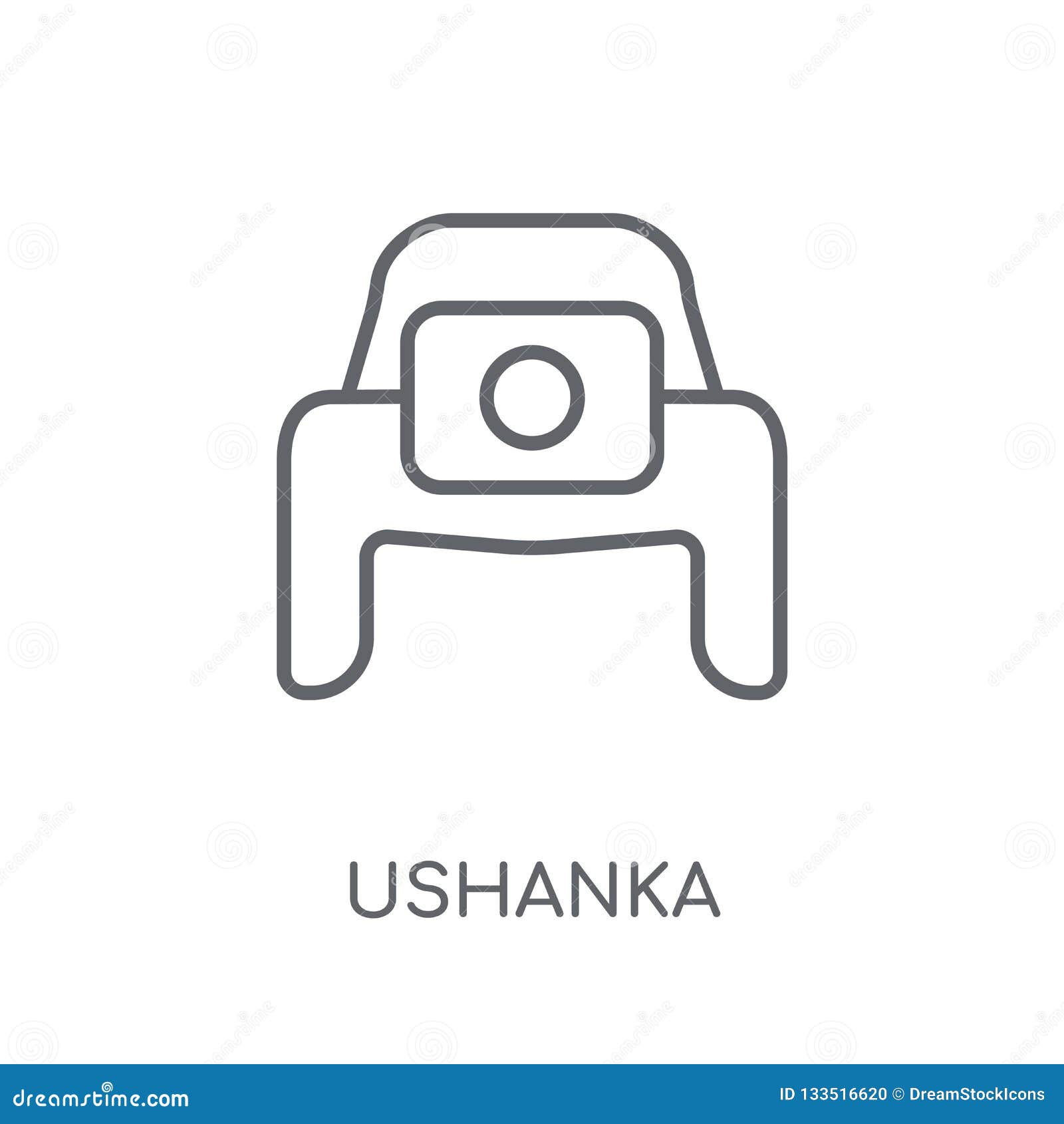 Ushanka Linear Icon. Modern Outline Ushanka Logo Concept on Whit Stock ...