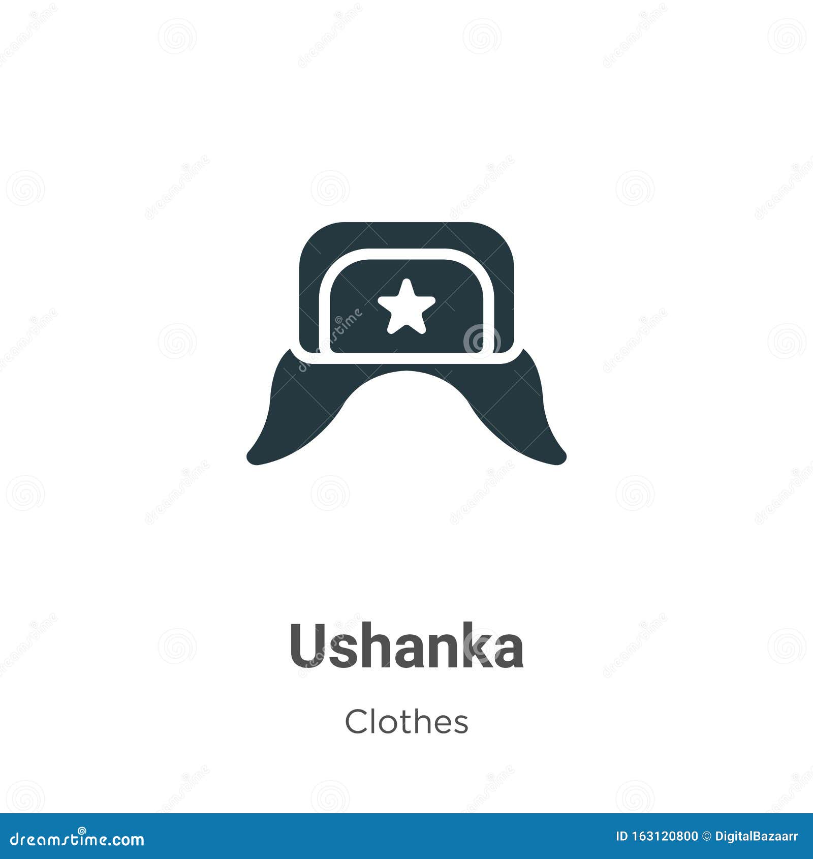 Ushanka Vector Icon on White Background. Flat Vector Ushanka Icon ...