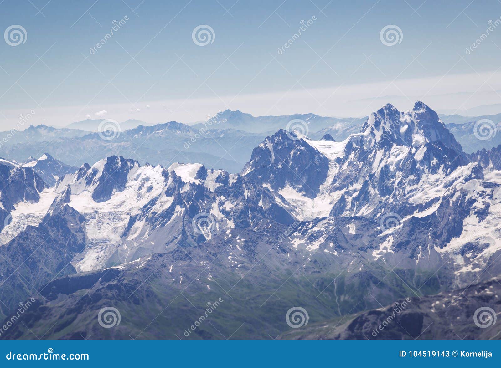 Ushba Mountain, Greater Caucasus Mountains Stock Image - Image of ...