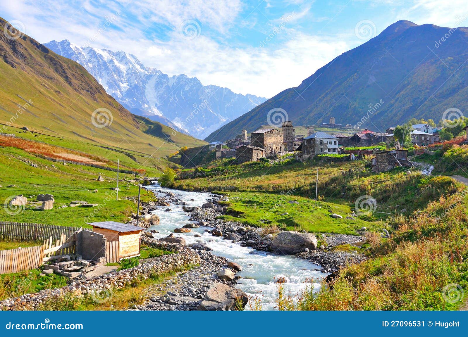 Ushguli Dorf, Svaneti Georgia Stockbild - Bild von asien, kaukasus ...