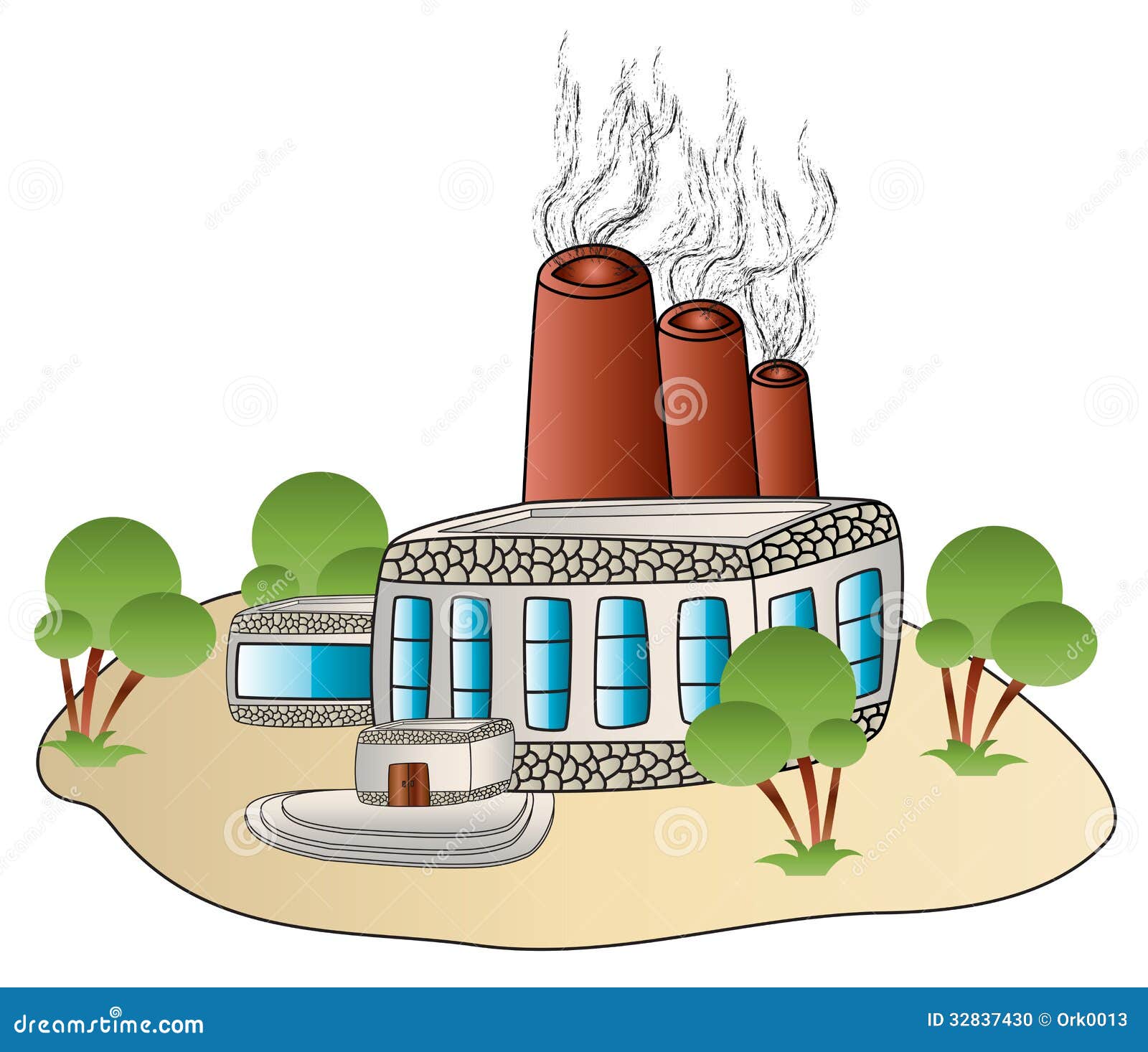 Usine de bâtiment illustration de vecteur. Illustration du cartoons ...