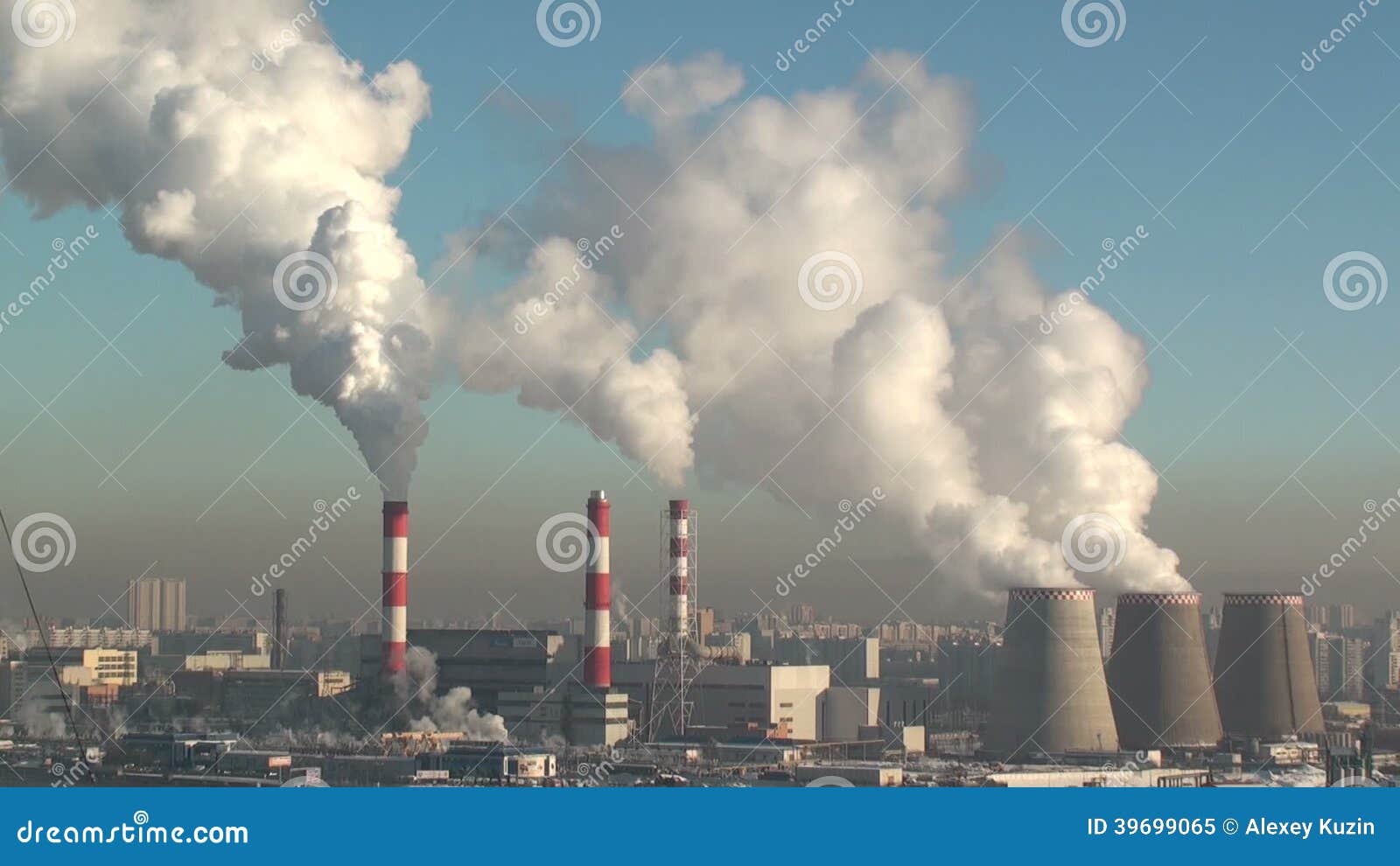 Usine de pollution clips vidéos. Vidéo du nuage, biologique - 39699065