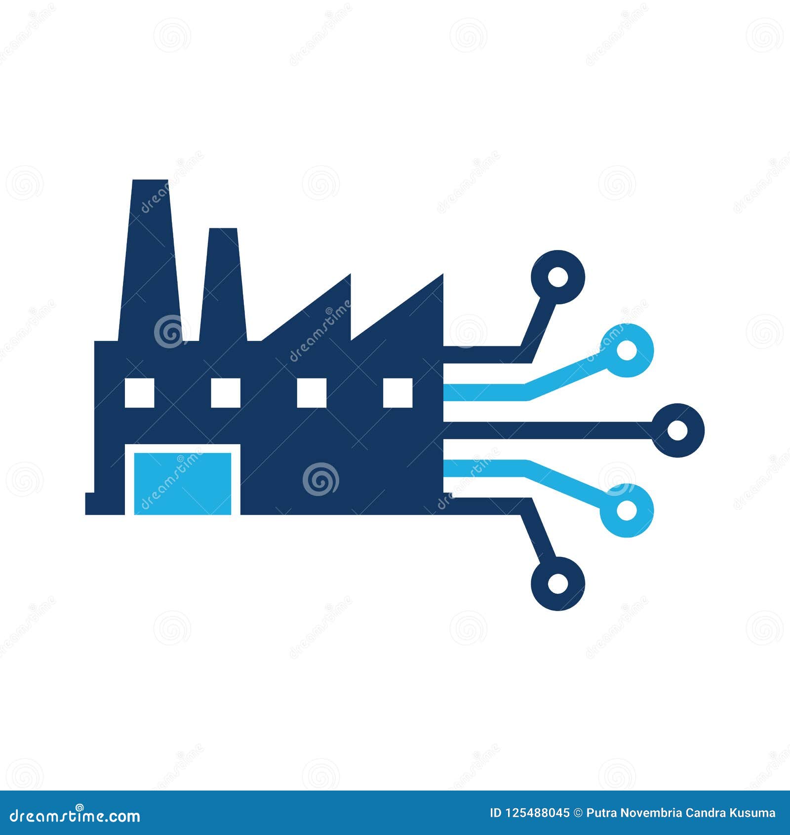Usine Digital Logo Icon Design Illustration de Vecteur - Illustration ...