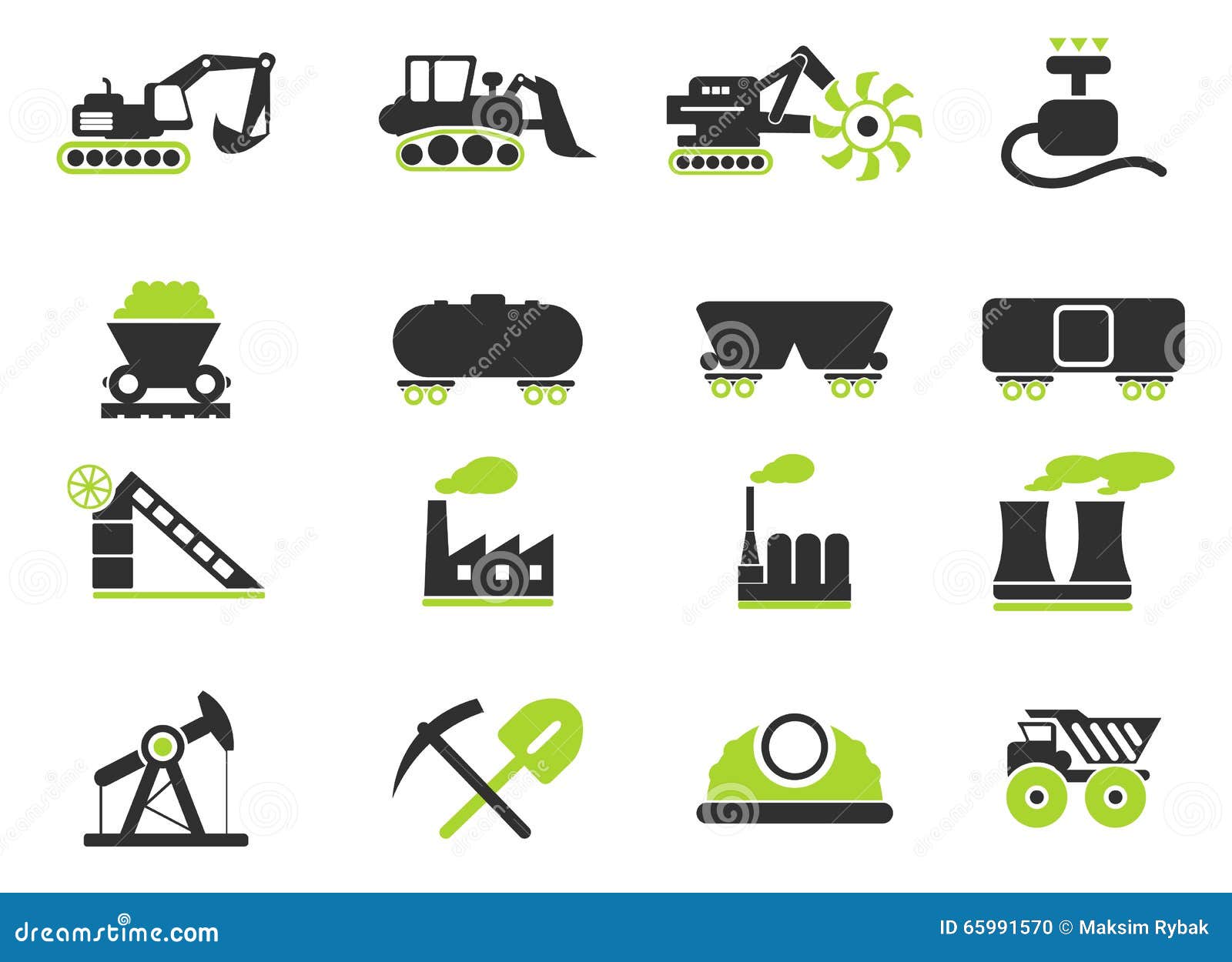 Usine Et Symboles D'industrie Illustration de Vecteur - Illustration du ...