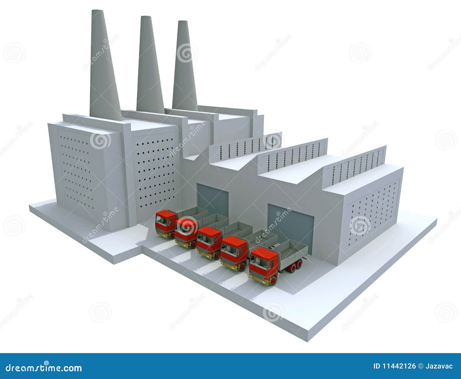 Usine modèle illustration stock. Illustration du fret - 11442126