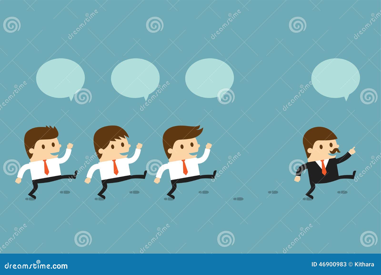 Usiness People Following Leader Stock Vector - Illustration of cartoon ...