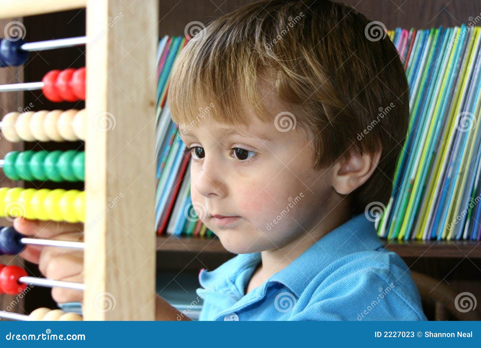 Using an abacus stock image. Image of education, child - 2227023