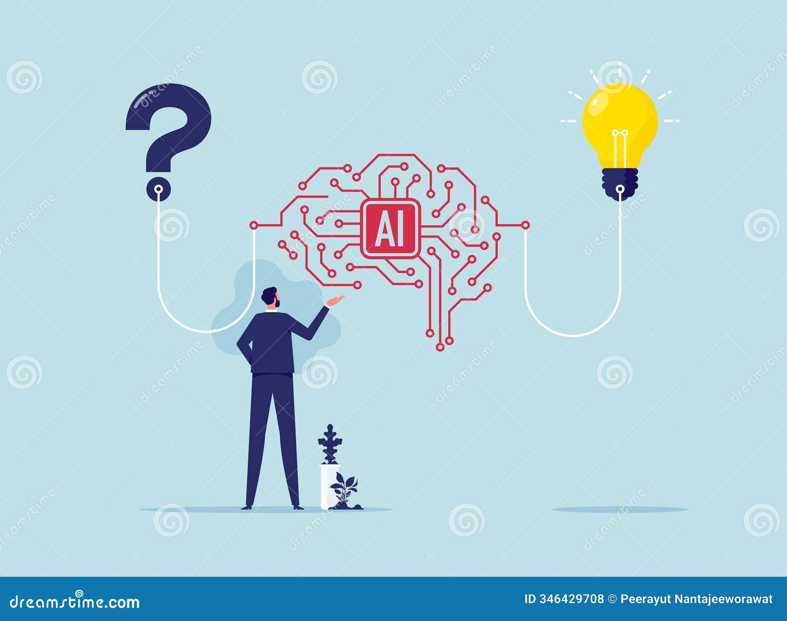 Using AI To Solve Problems and Generate Creative Solutions Stock ...