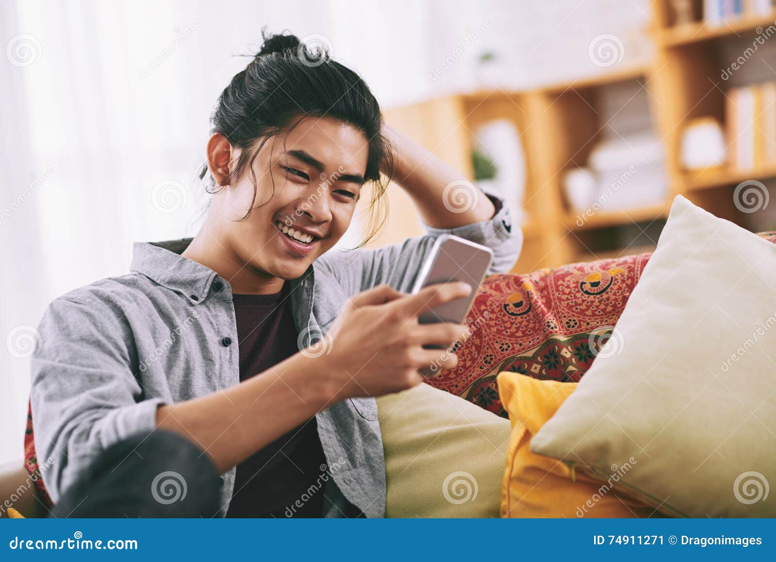 Using app stock image. Image of texting, message, resting - 74911271