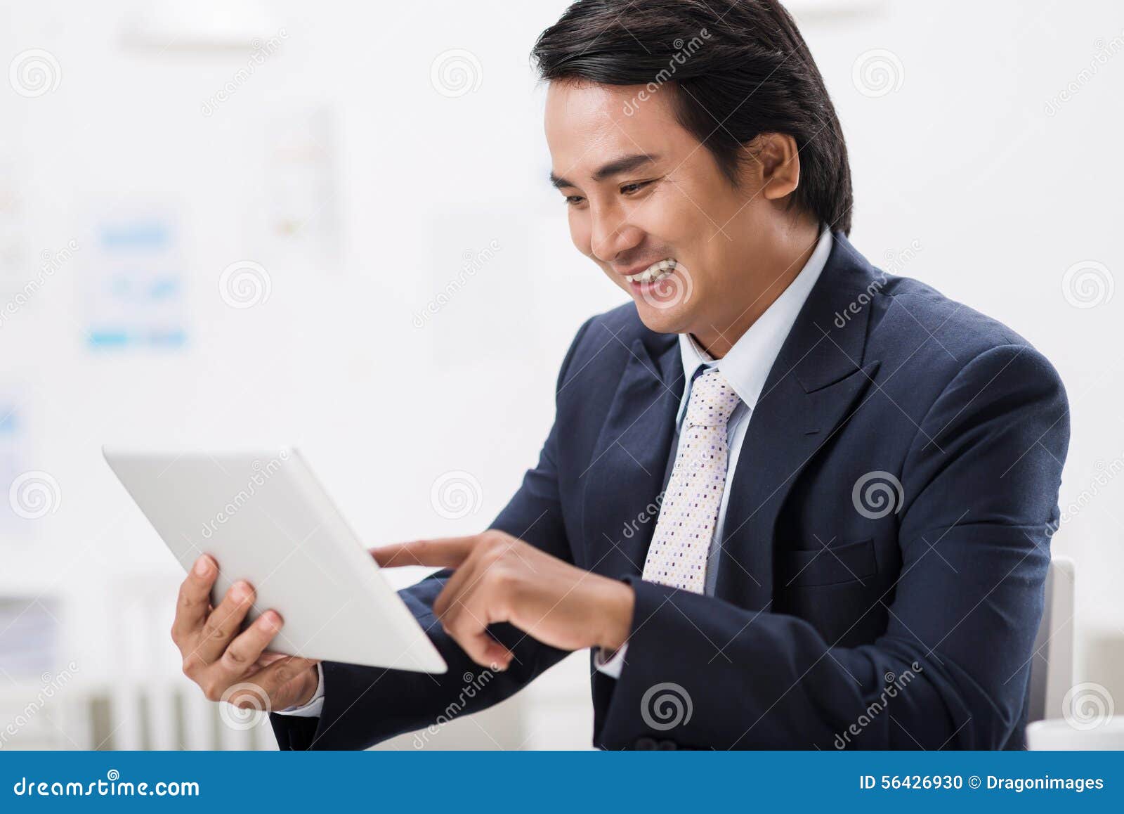 Using application stock photo. Image of workplace, touchscreen - 56426930