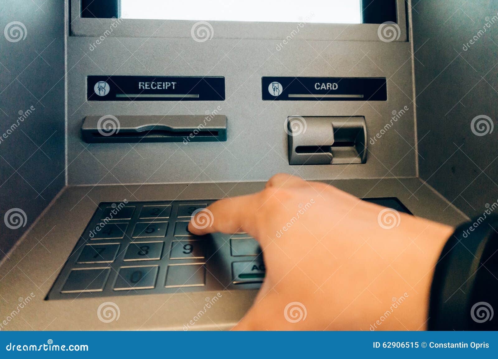 Using ATM cash machine stock image. Image of machine - 62906515