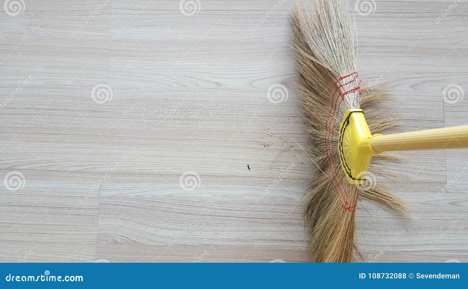 Using Bloom Sweeps the Floor. Stock Photo - Image of dust, brush: 108732088