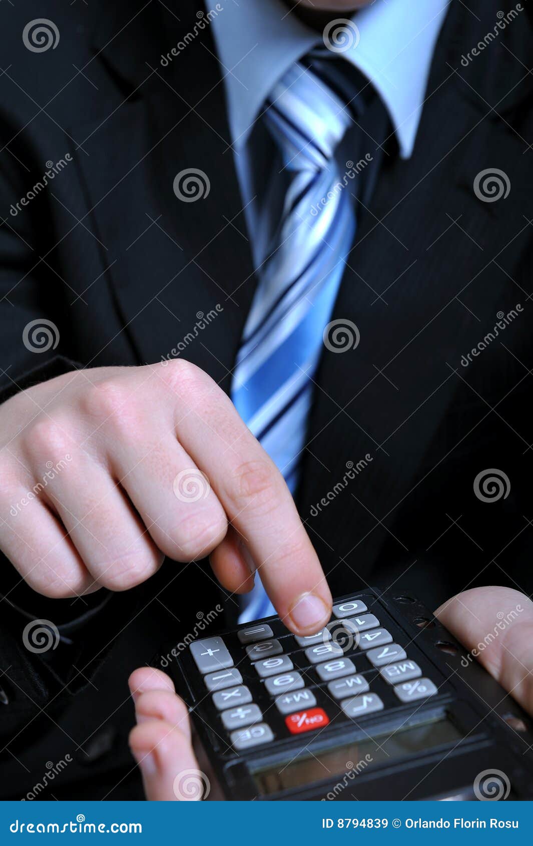 Using calculator stock image. Image of calculating, communications ...