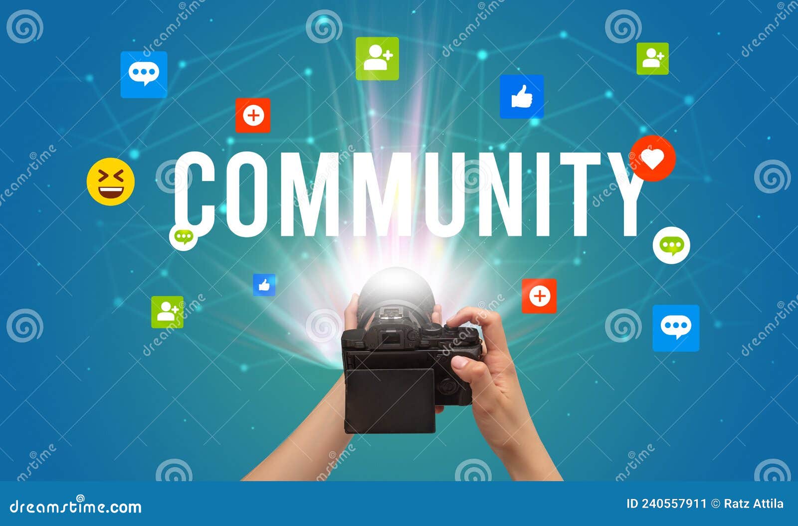 Using Camera To Capture Social Media Content Stock Image - Image of ...