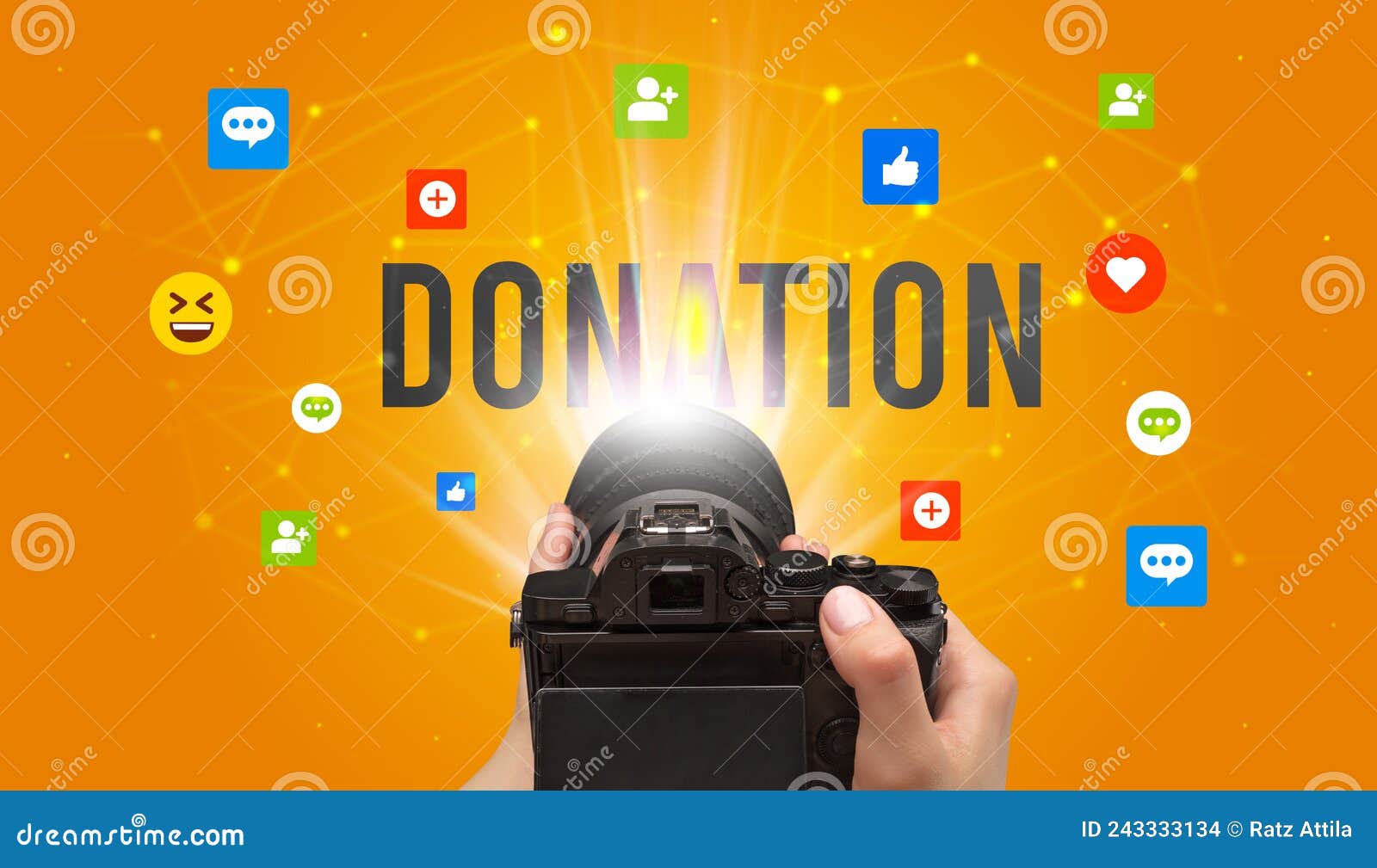 Using Camera To Capture Social Media Content Stock Photo - Image of ...