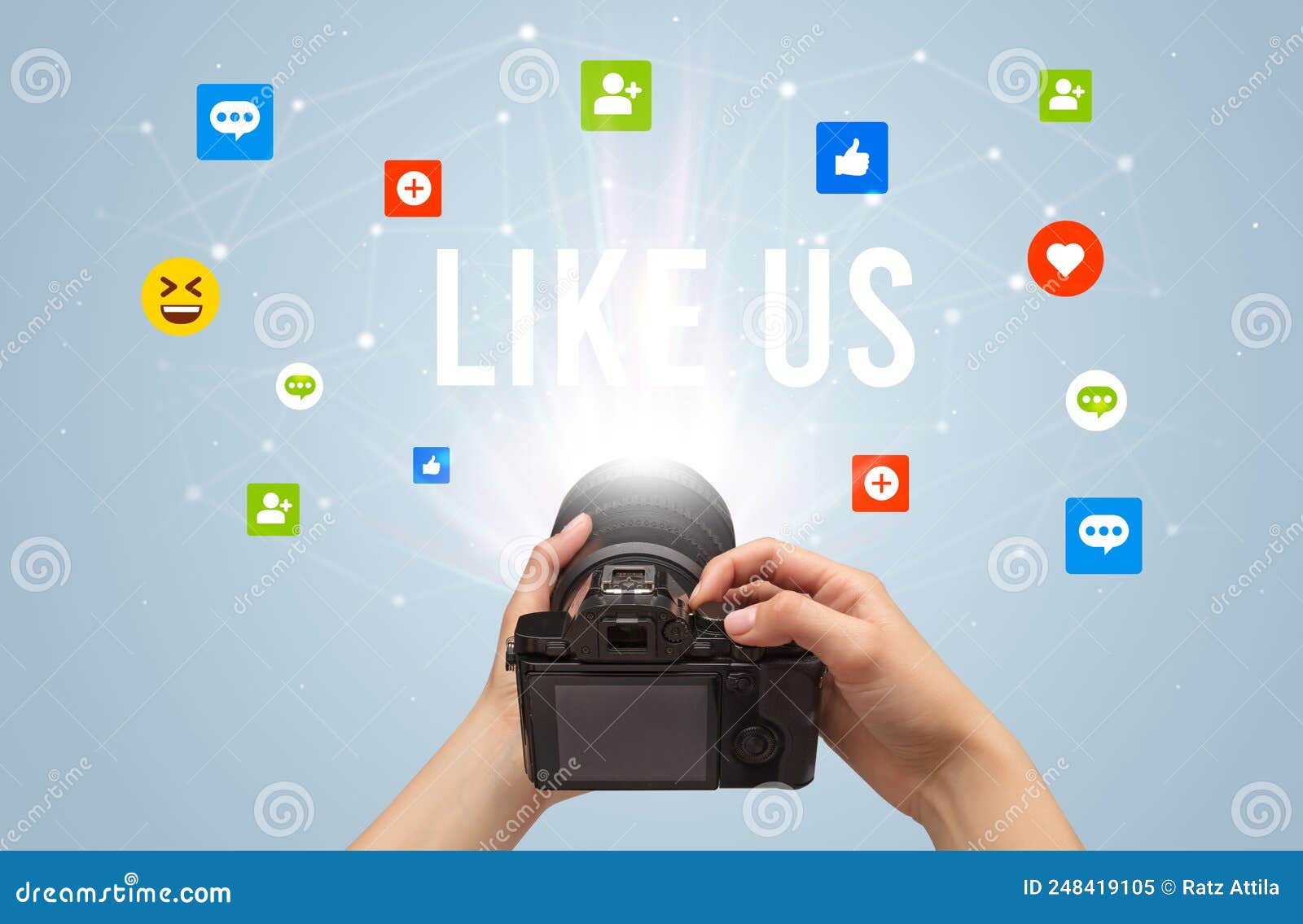 Using Camera To Capture Social Media Content Stock Image - Image of ...