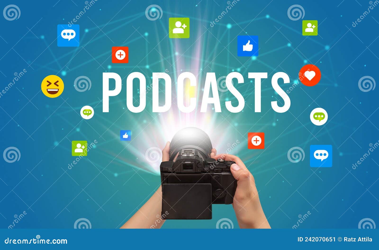 Using Camera To Capture Social Media Content Stock Image - Image of ...