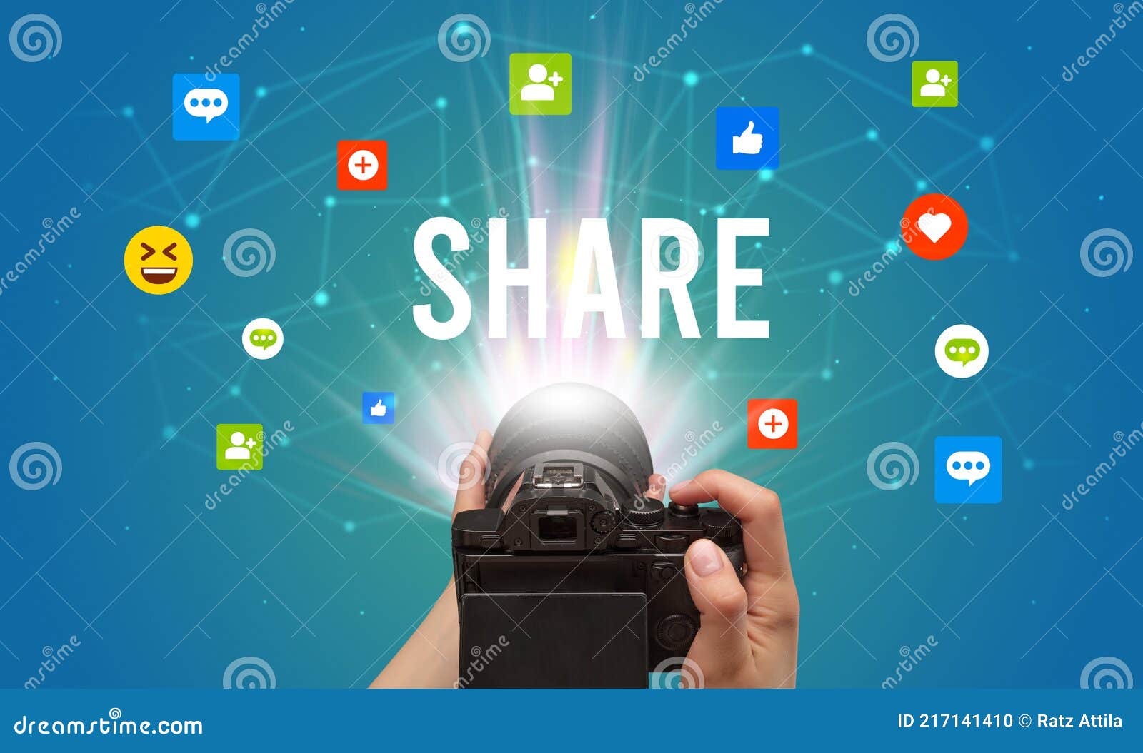 Using Camera To Capture Social Media Content Stock Photo - Image of ...