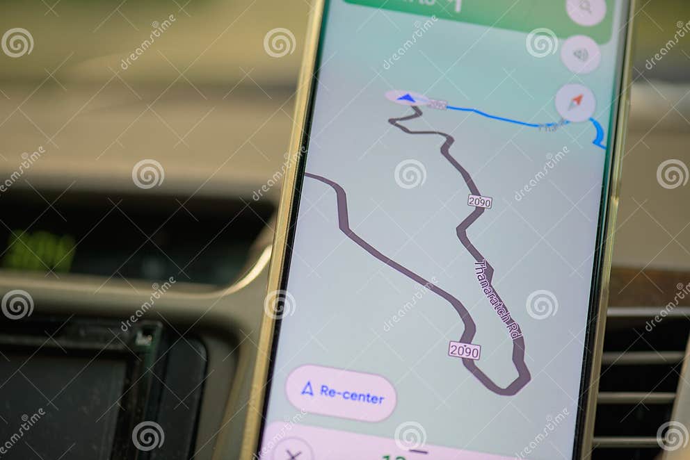 Using Cell Phone for Gps Navigation Stock Image - Image of trip, modern ...