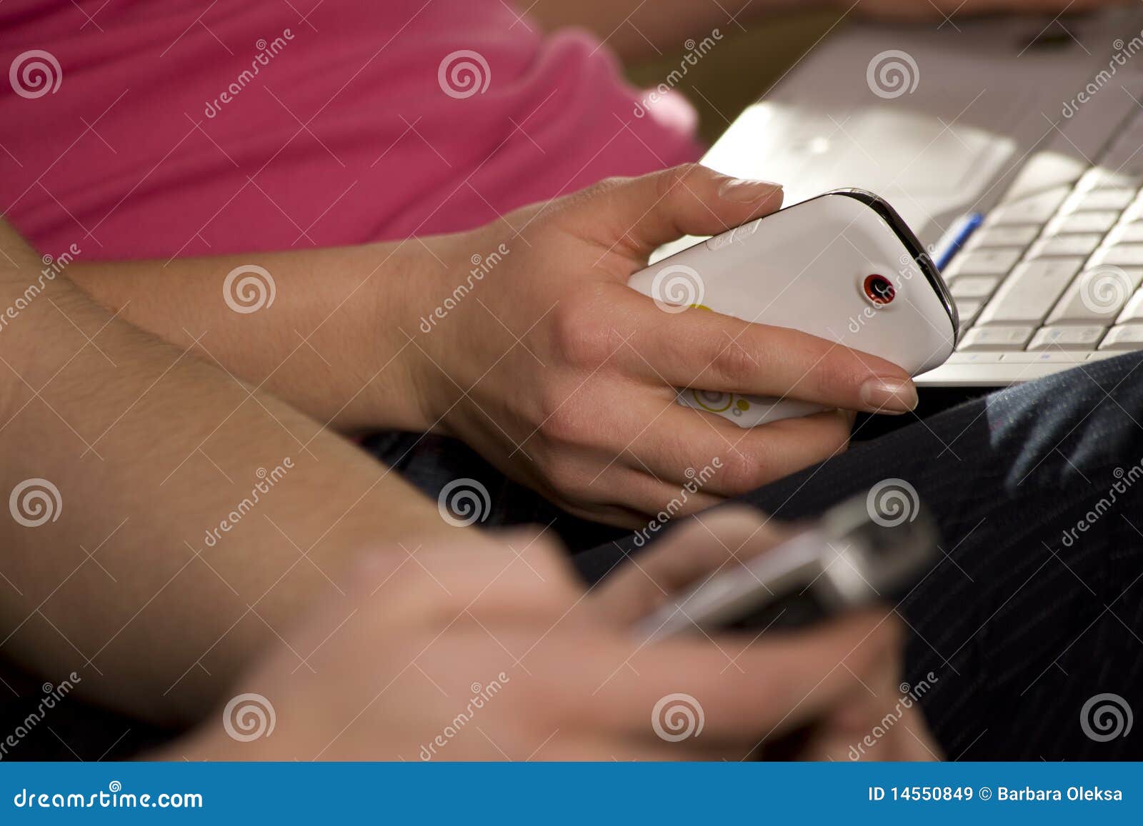 Using cellphone stock image. Image of office, hand, businesswoman ...