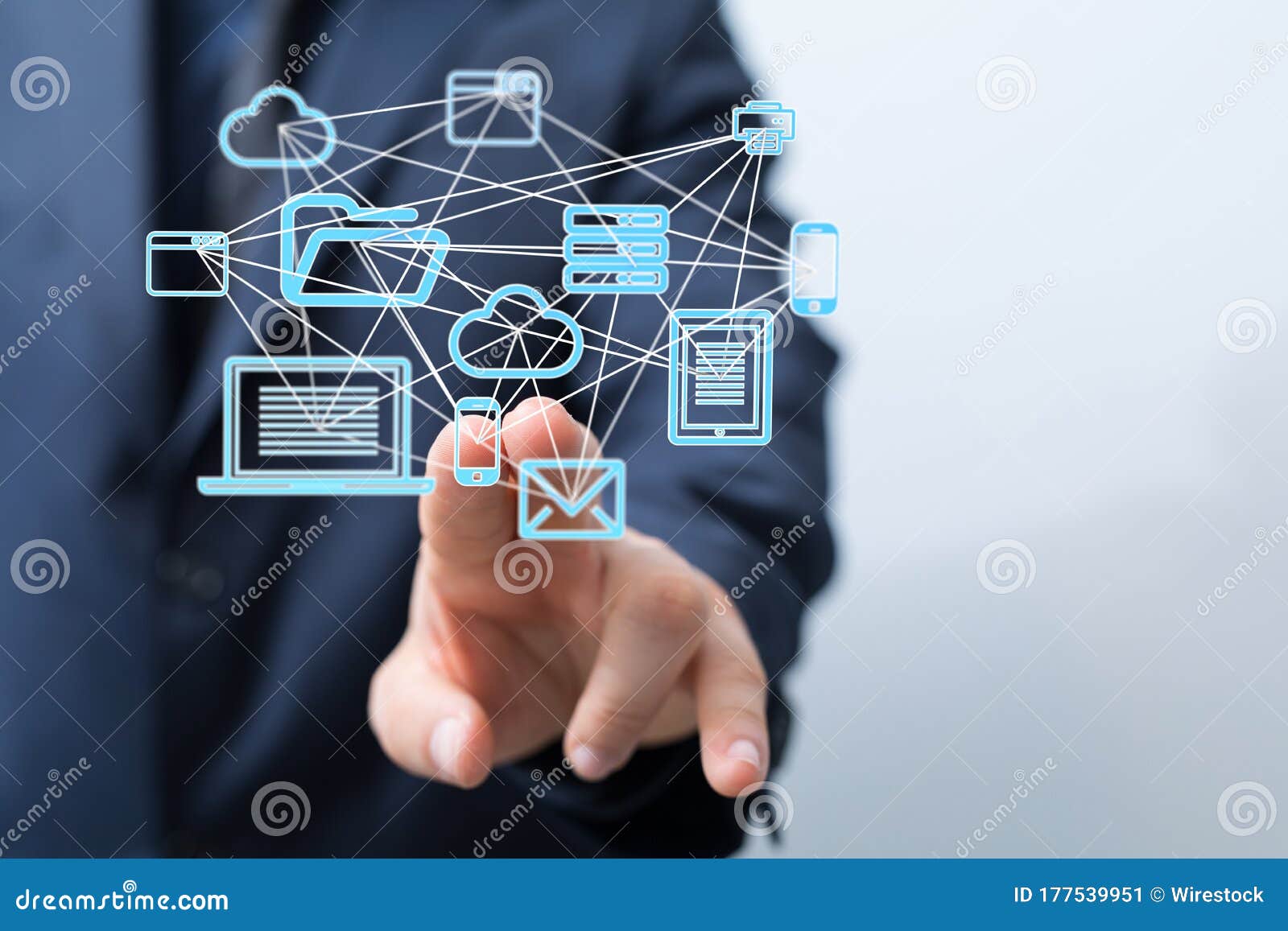 A Using Cloud Technology To Send and Receive Files Stock Image - Image ...